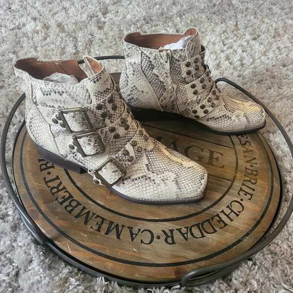 Zodiac | Shoes | Zodiac Adele Motorcycle Bootie Snake Print 85 | Poshmark